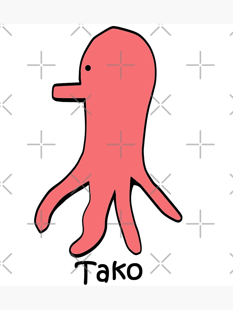 "kawaii anime "Tako" octupus " Poster for Sale by MOODU | Redbubble