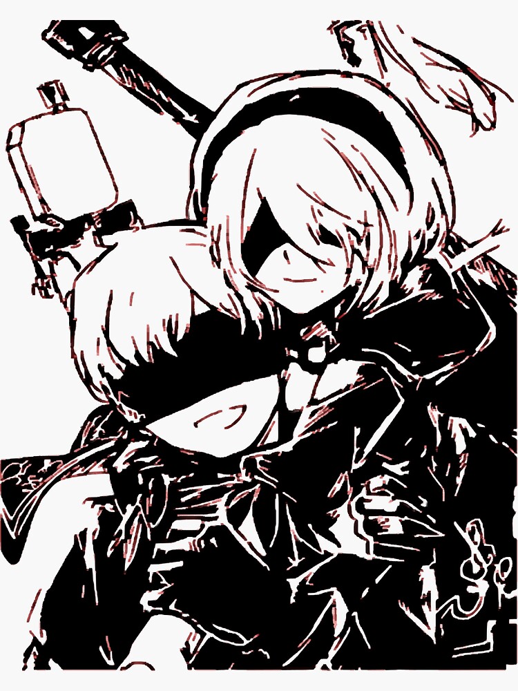 "Nier Automata B and 9S " Sticker for Sale by nAslan21 | Redbubble