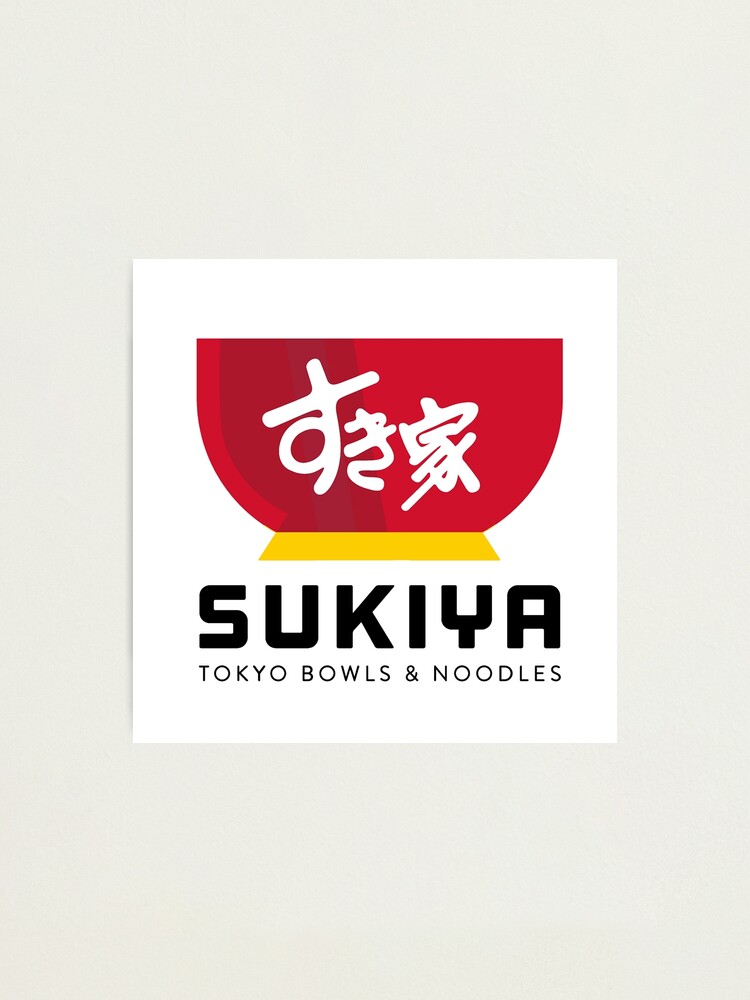 "FOOD-SUKIYA LOGO" Photographic Print for Sale by JohnFieldo | Redbubble