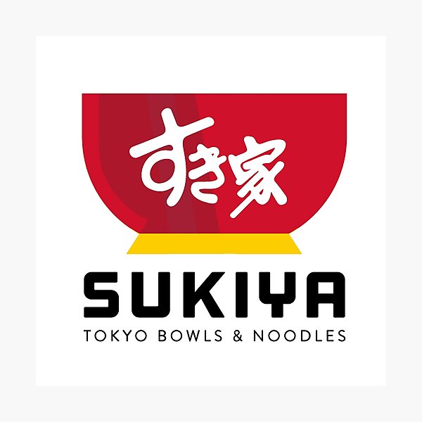 "FOOD-SUKIYA LOGO" Photographic Print for Sale by JohnFieldo | Redbubble