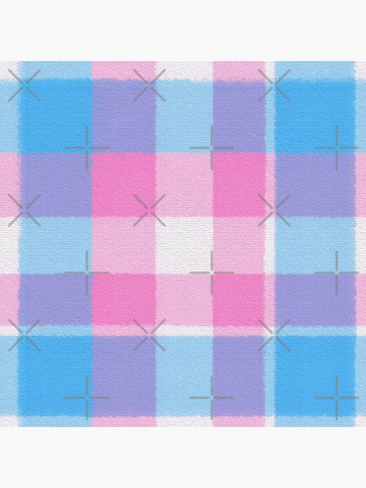 "DISCREET PRIDE PLAID - Transgender" Sticker by studiousmage | Redbubble