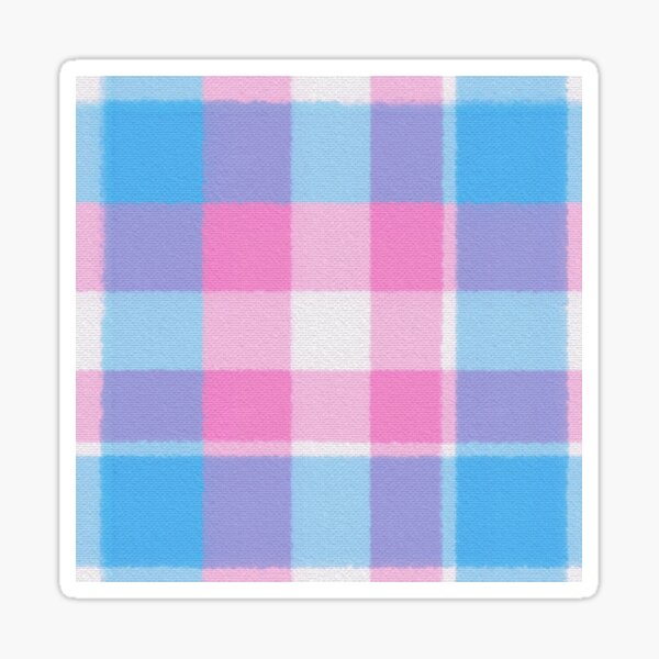 "DISCREET PRIDE PLAID - Transgender" Sticker by studiousmage | Redbubble