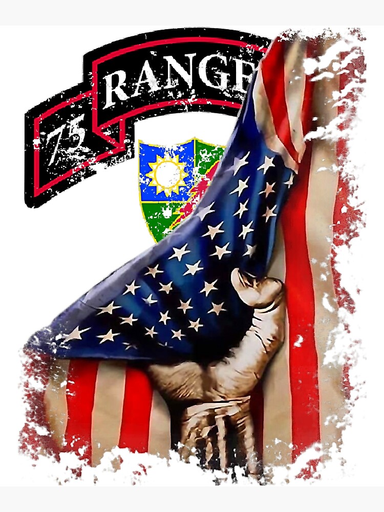 "Army Ranger 75th Ranger Regiment Scroll Flag Tear Patriotic" Metal ...