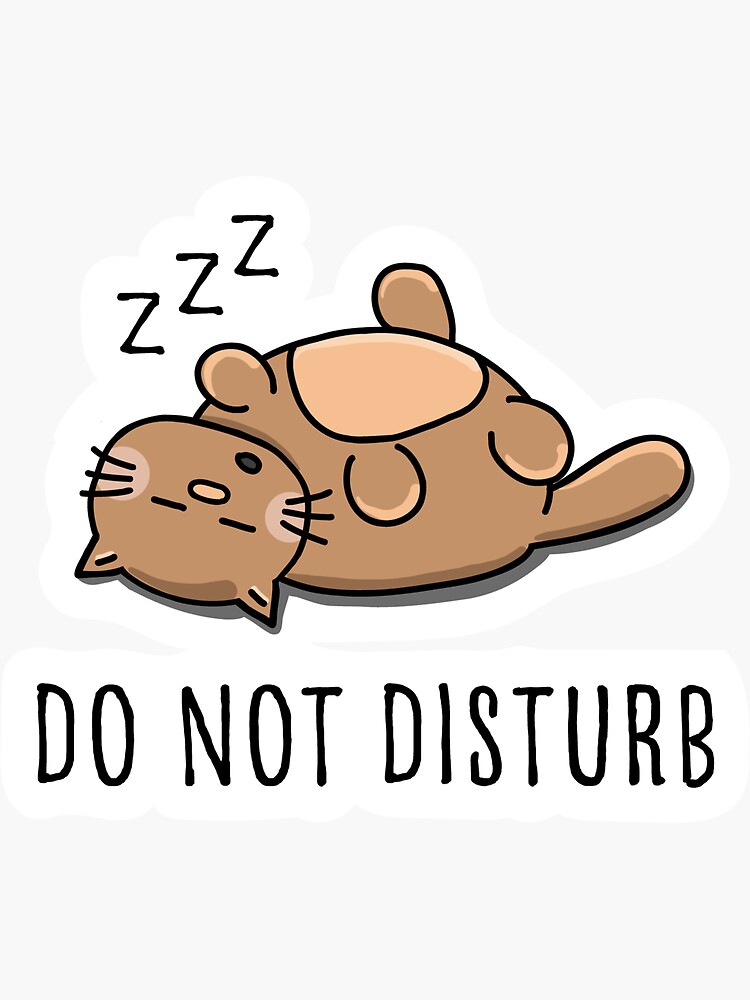 "Do Not Disturb Kitty" Sticker for Sale by KatchyDesigns | Redbubble