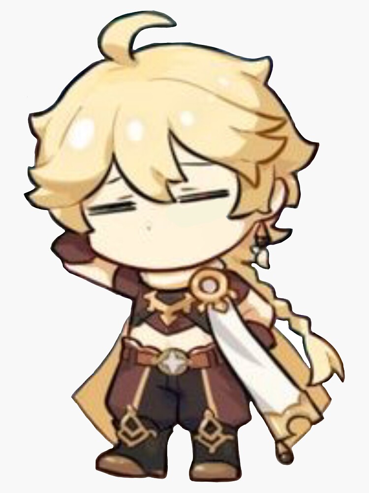 Pegatina «Genshin Impact Chibi - Viajero tímido (Aether)» de keysmqsh ...