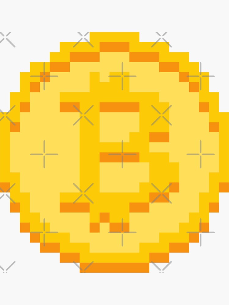 "Bitcoin pixel art" Sticker by RDX84 | Redbubble