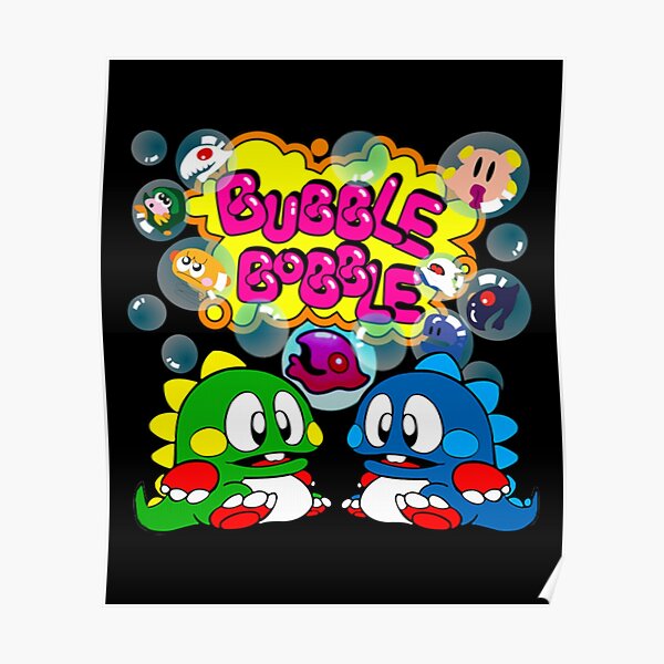 "Bubble Bobble Retro" Poster for Sale by niconeko3 | Redbubble