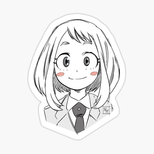 "Ochako Uraraka, Uravity" Sticker for Sale by Katfish2404 | Redbubble