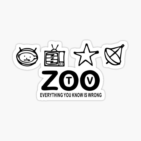 "U2 - Zoo TV" Sticker for Sale by ShowLowSHOP | Redbubble