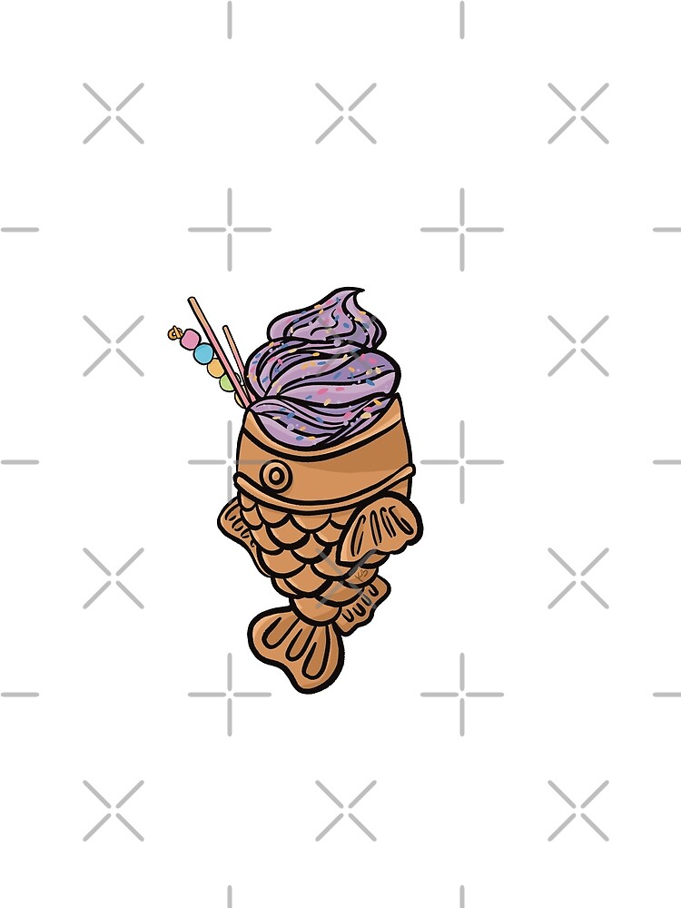 "Cute Taiyaki with outline" T-shirt for Sale by KatherineBodily ...