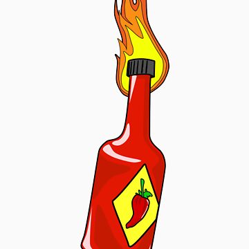 "Cartoon Hot Sauce" Sticker for Sale by mdkgraphics | Redbubble