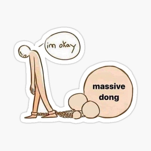 "Massive Dong Meme" Sticker for Sale by keysmqsh | Redbubble