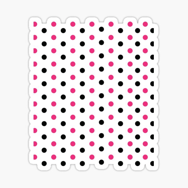 "Pinky black polka dot Basic Print" Sticker for Sale by HG4Design ...