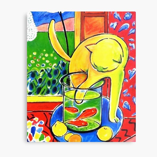 Lámina metálica «Henri Matisse, Le Chat Aux Poissons Rouges 1914, (El ...