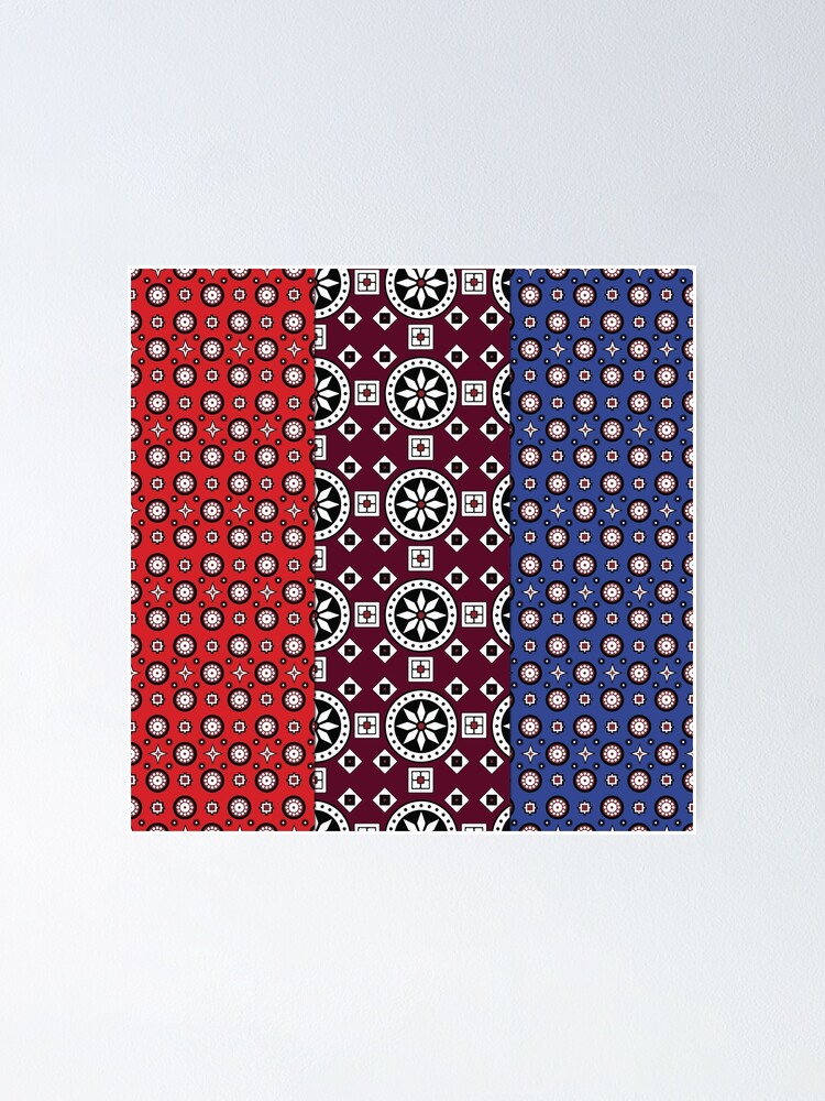 "Sindhi Ajrak | The cultural art of Sindh | Triple Design Ajrak" Poster ...