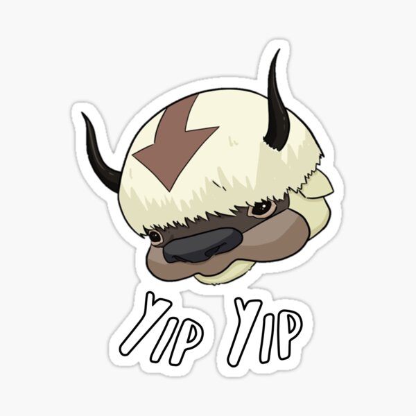 "Appa With, happy face-yip yip- the last avatar- cute" Sticker for Sale ...