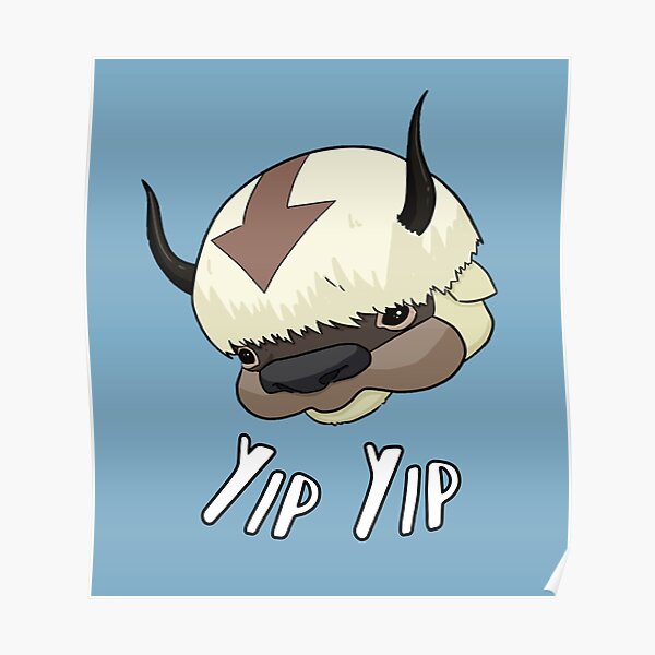 "Appa With, happy face-yip yip- the last avatar- cute" Poster for Sale ...