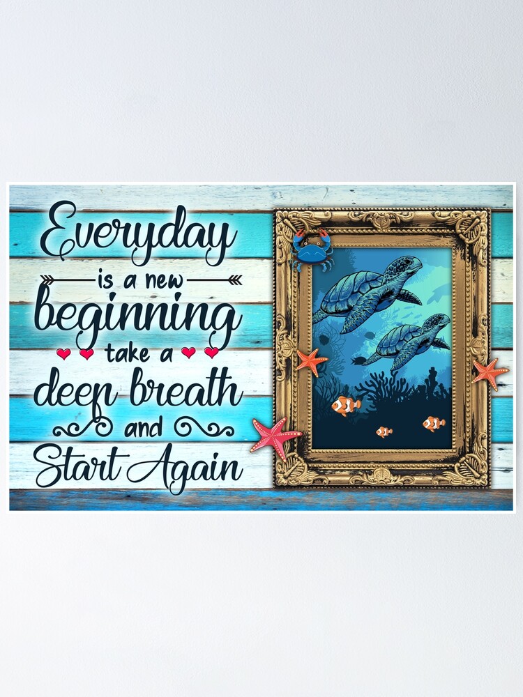 "Sea Turtle Couple Poster, Ocean Animals, Beach Vibes, Turtles ...