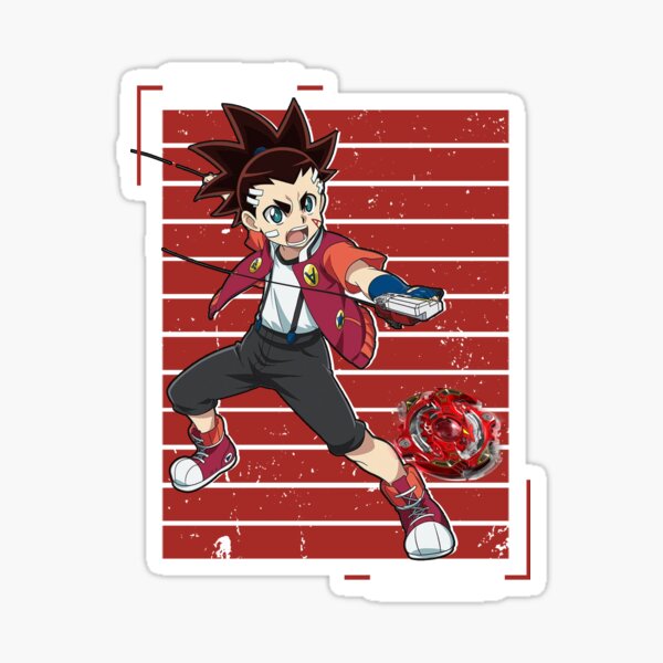 "Aiger Akabane - Beyblade Anime Burst" Sticker for Sale by ...