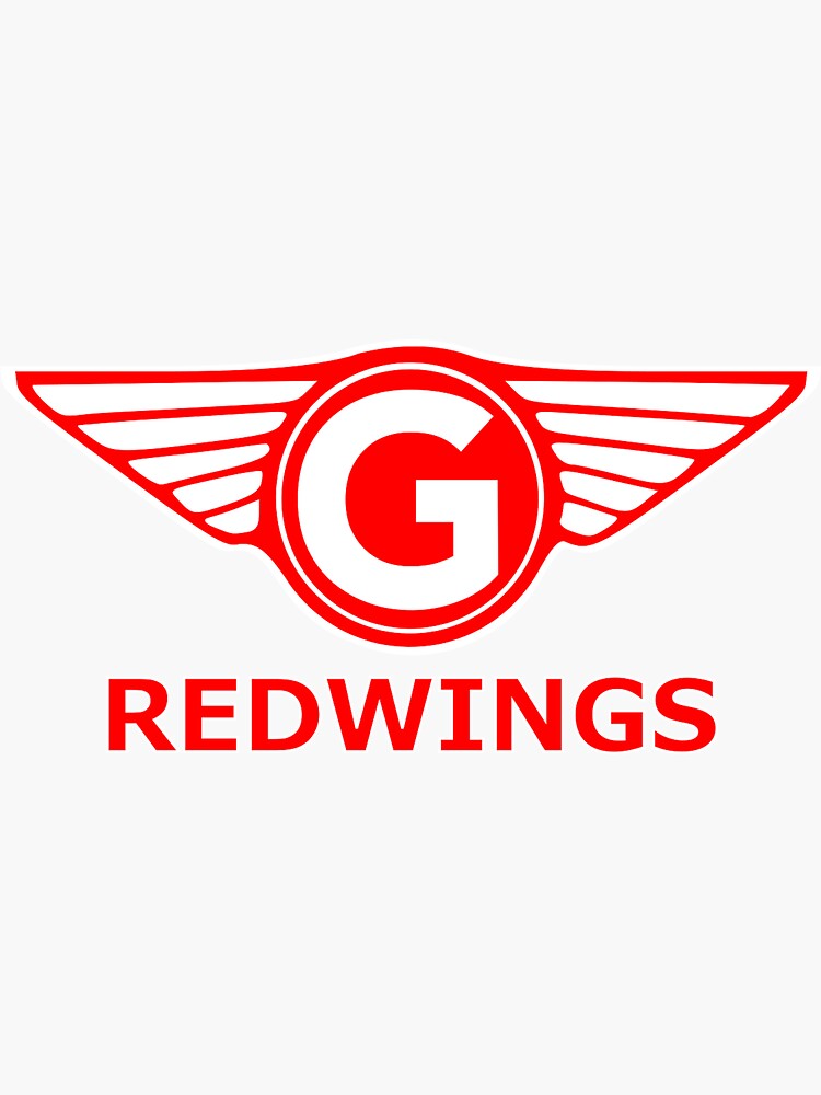 "Grimsby Red Wings Ice Hockey Team Retro Logo" Sticker for Sale by Retrohockeyuk | Redbubble