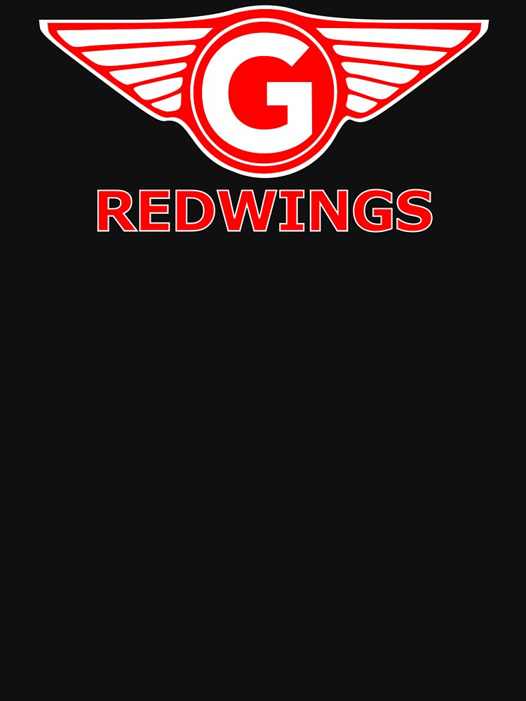 "Grimsby Red Wings Ice Hockey Team Retro Logo" T-shirt for Sale by Retrohockeyuk | Redbubble ...