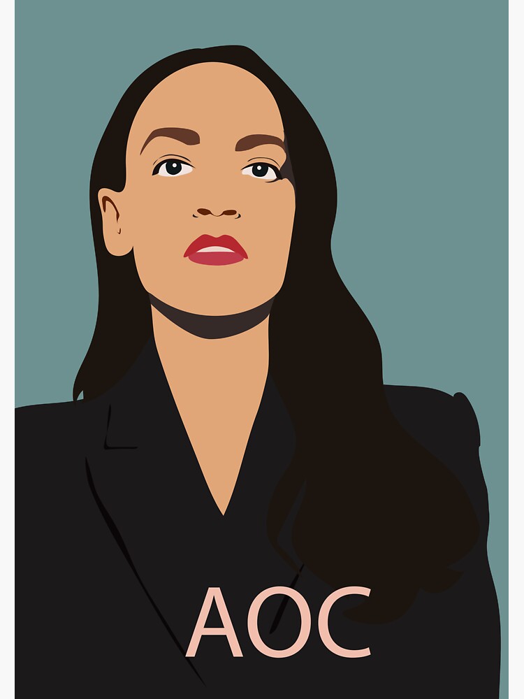 "AOC poster, AOC sticker, Alexandria Ocasio-Cortez print Democratic ...