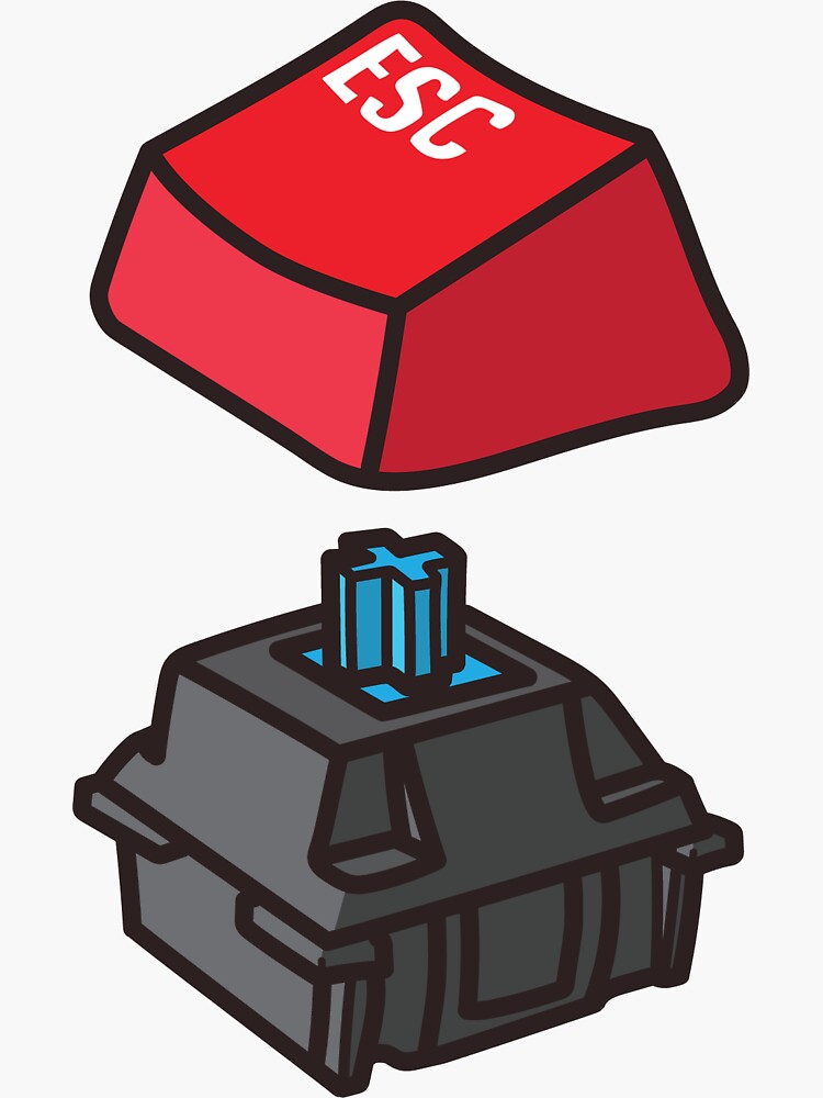 "Mechanical Keyboard Clicky Key Switch" Sticker for Sale by sheepart ...