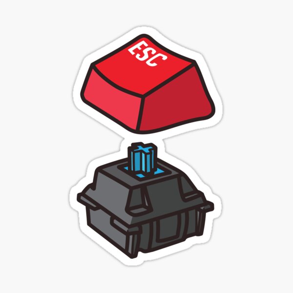 "Mechanical Keyboard Clicky Key Switch" Sticker for Sale by sheepart ...