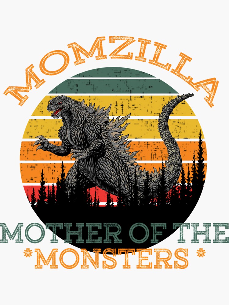 "Momzilla Mother Of The Monsters Retro Vintage Sunset Essential T-Shirt ...