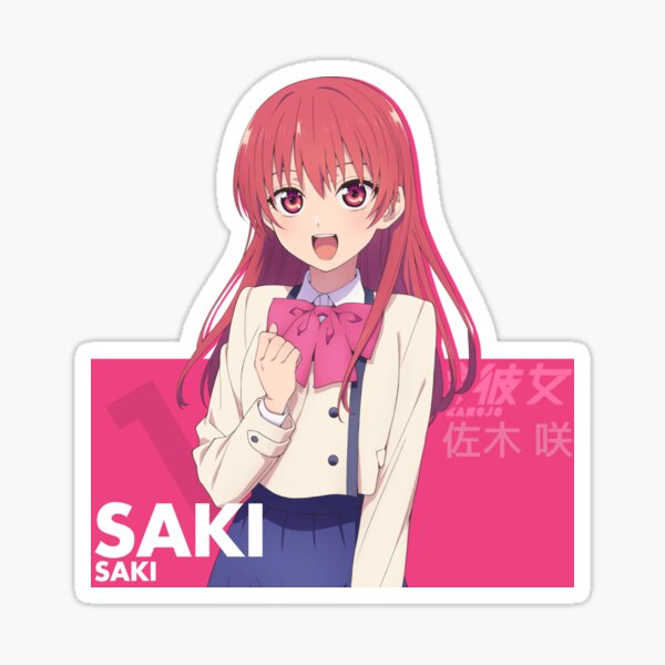 "Saki Saki - Kanojo mo Kanojo - Typography 4" Sticker for Sale by ...
