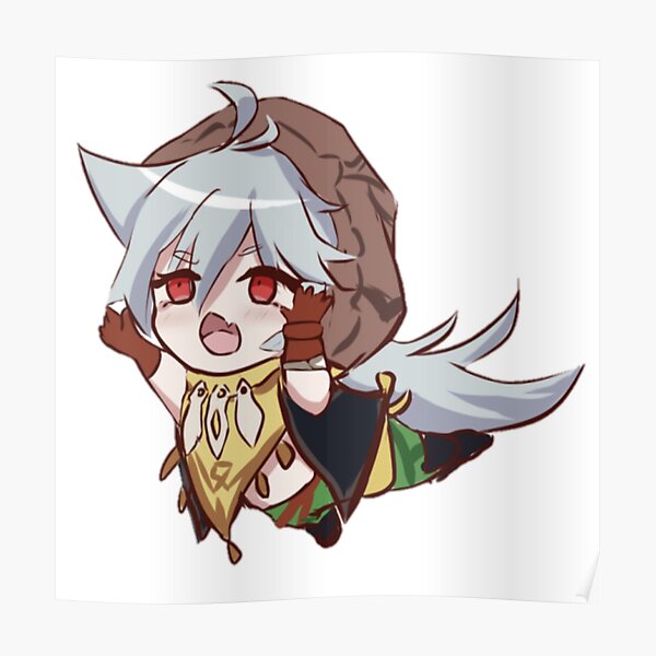 "Genshin Impact - Razor Chibi Cuteness Overload" Poster von ...