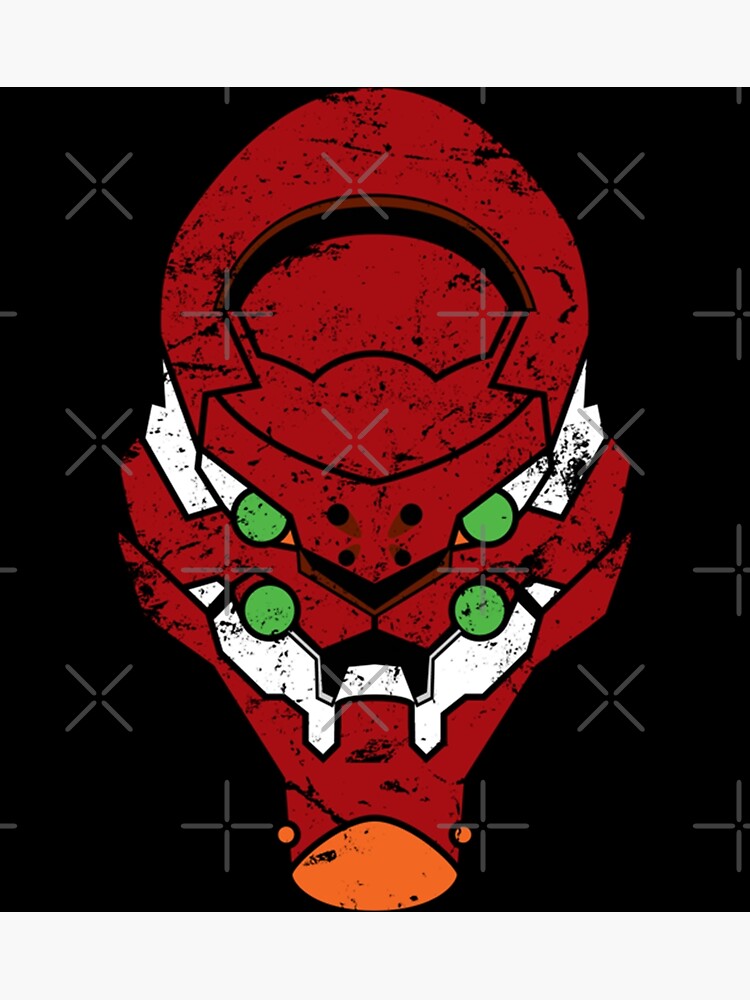 "Evangelion genesis anime Eva unit 02 logo" Photographic Print for Sale ...
