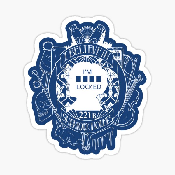 "I'm sherlocked V.2" Sticker for Sale by Pug-love | Redbubble