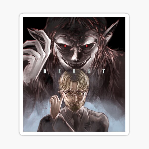 "Zeke Yeager and Beast Titan fanart by Horoharo" Sticker for Sale by ...