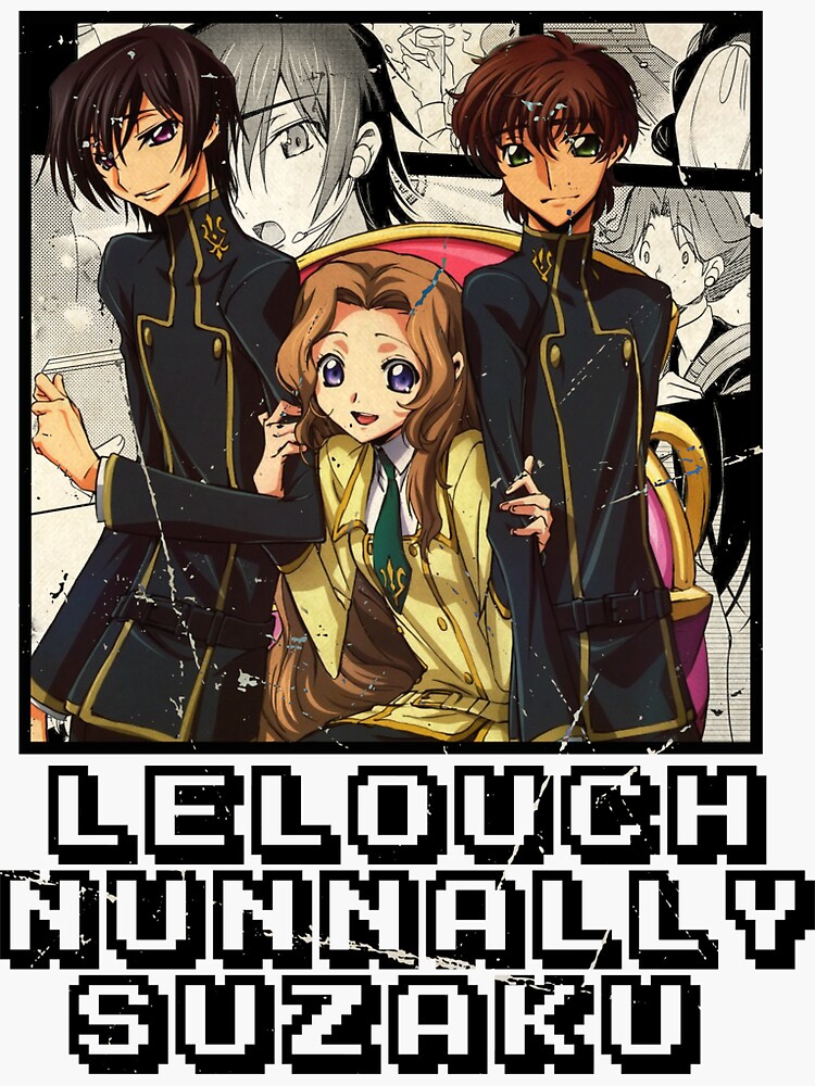 "Lelouch, Suzaku, Nunnally, Code Geass" Sticker for Sale by Anime-Dude ...