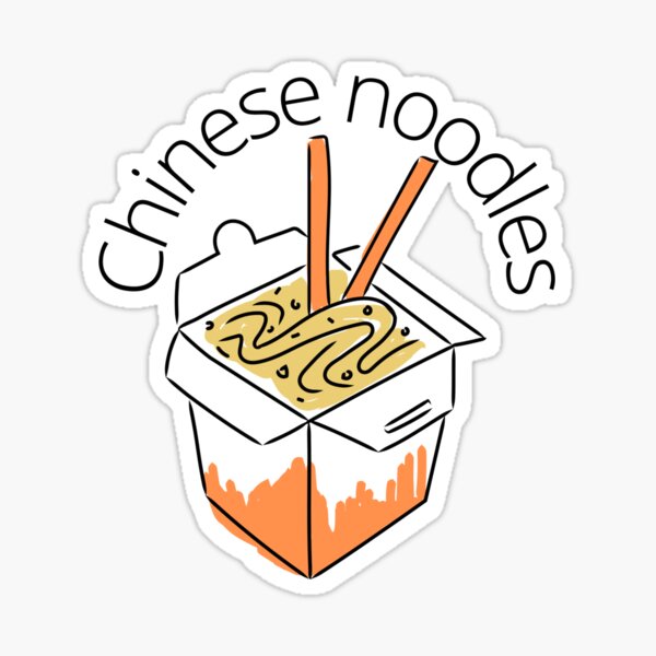 "Chinese Noodles" Sticker by jsslyn | Redbubble