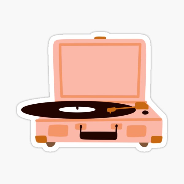 "vintage pink aesthetic record player" Sticker for Sale by ...