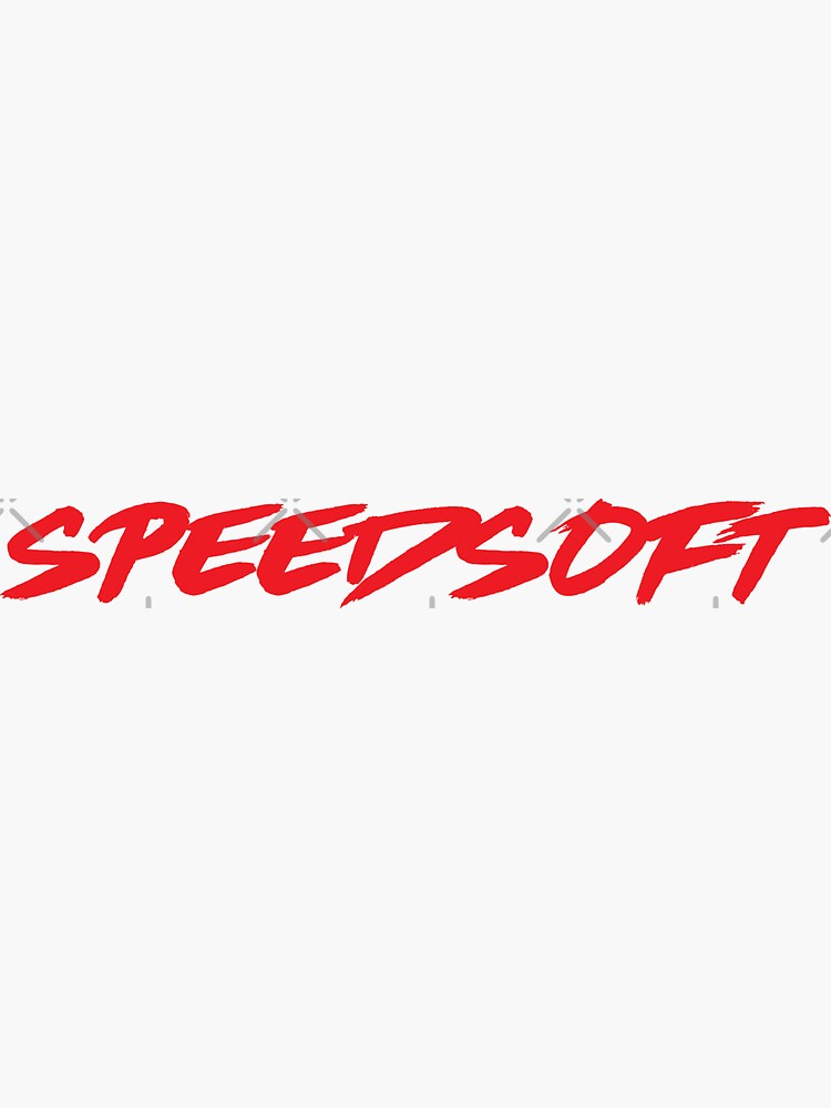"SpeedSoft red by X." Sticker for Sale by Xbeatz | Redbubble