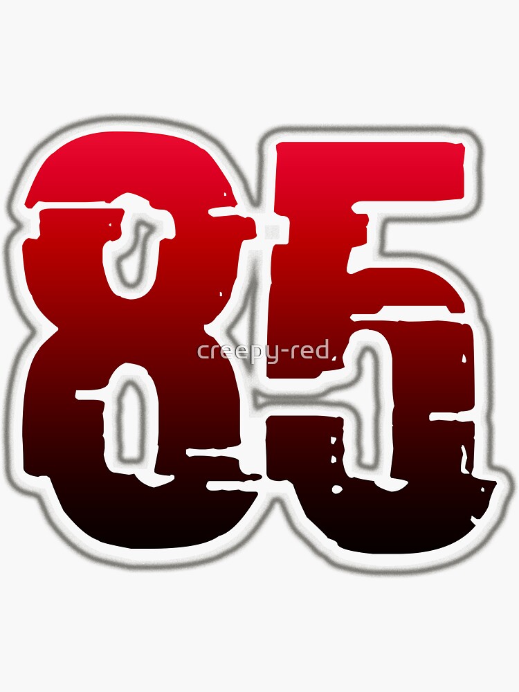 "Creepy Red Number 85" Sticker for Sale by creepy-red | Redbubble
