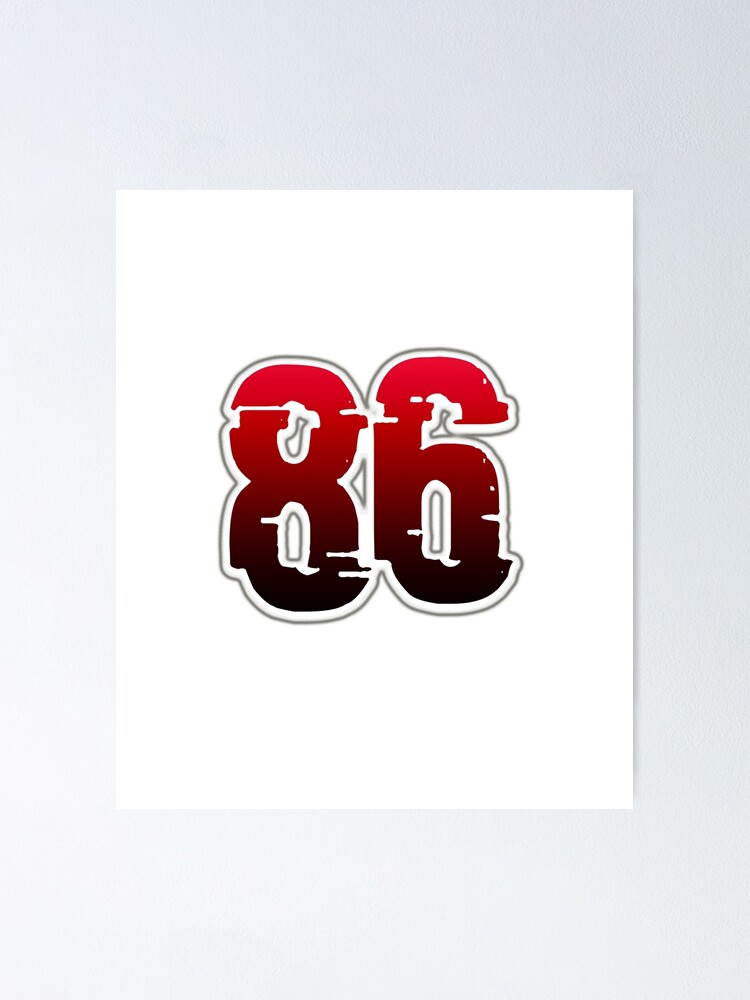 "Creepy Red Number 86" Poster by creepy-red | Redbubble