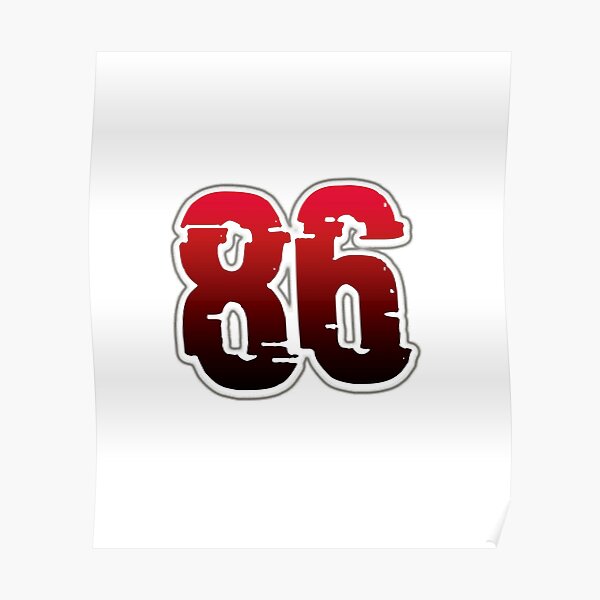 "Creepy Red Number 86" Poster by creepy-red | Redbubble