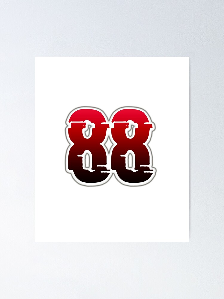 "Creepy Red Number 88" Poster for Sale by creepy-red | Redbubble