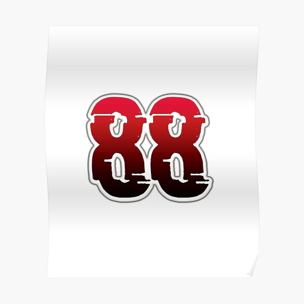 "Creepy Red Number 88" Poster for Sale by creepy-red | Redbubble
