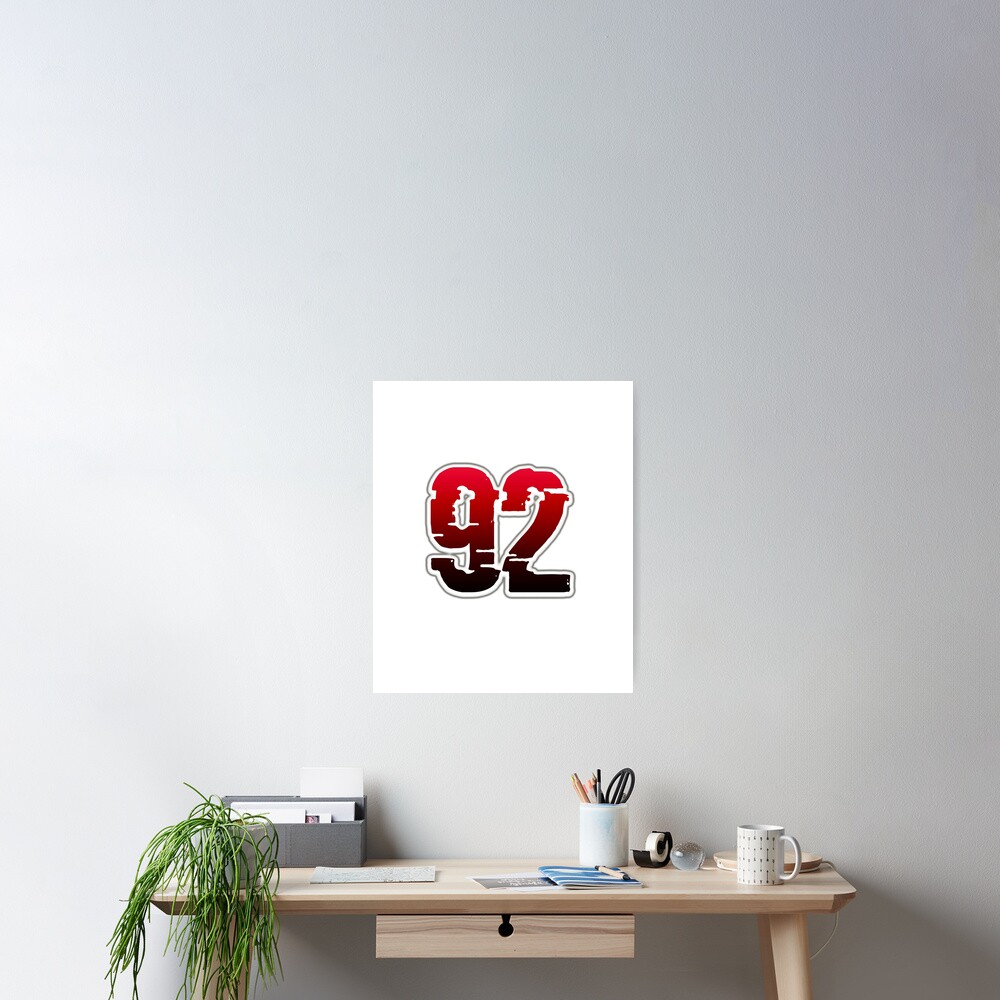 "Creepy Red Number 92" Poster for Sale by creepy-red | Redbubble