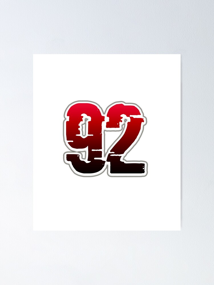 "Creepy Red Number 92" Poster for Sale by creepy-red | Redbubble
