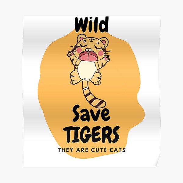 "shhh...Sleeping Tiger" Poster for Sale by crewless-studio | Redbubble