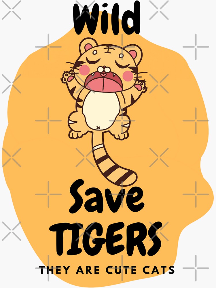 "shhh...Sleeping Tiger" Sticker for Sale by crewless-studio | Redbubble