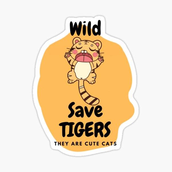 "shhh...Sleeping Tiger" Sticker for Sale by crewless-studio | Redbubble
