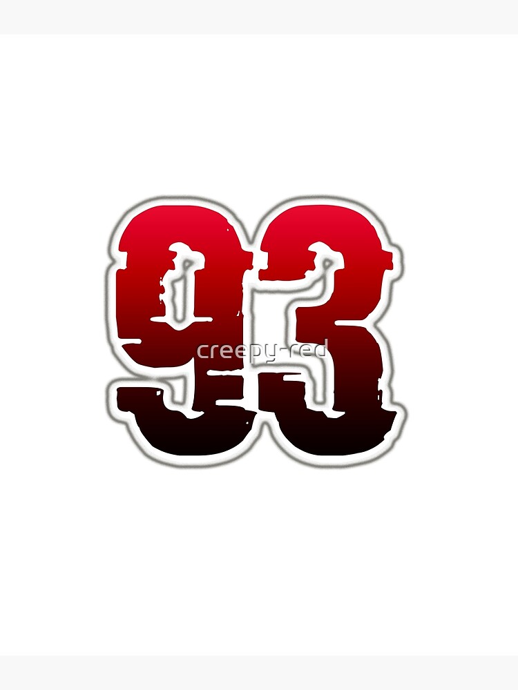 "Creepy Red Number 93" Poster by creepy-red | Redbubble