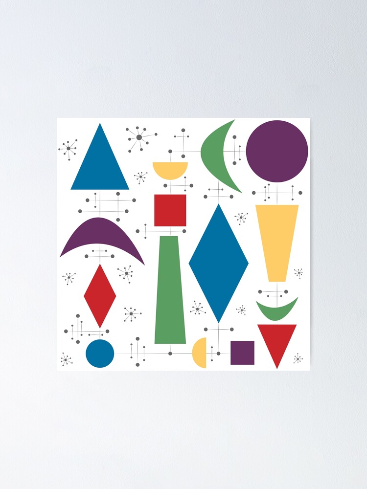 "Mid Century Modern Cosmic Flow Chart" Poster by CMartines | Redbubble